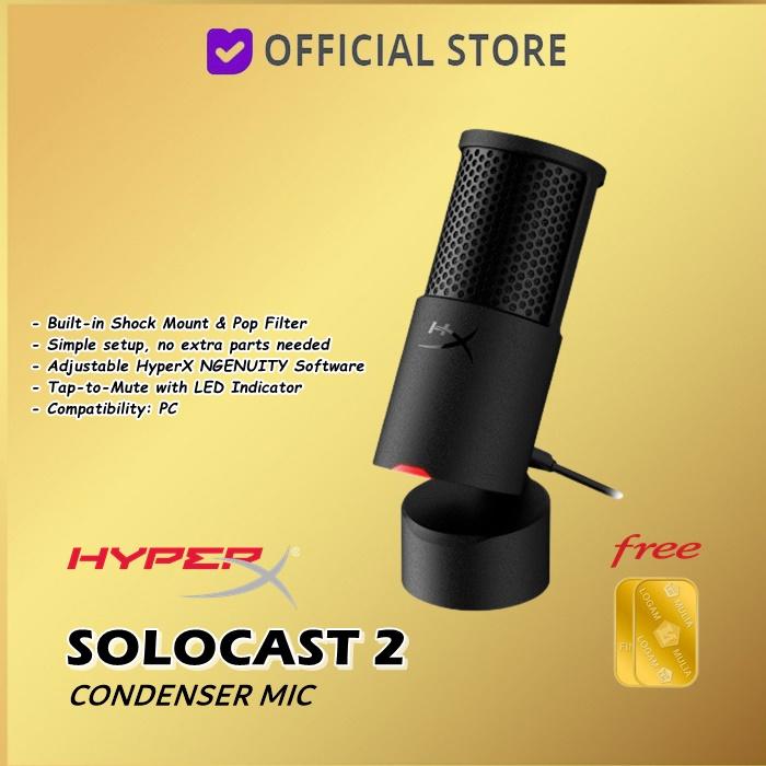 Promo HyperX SoloCast 2 Gaming Microphone Hyper X Kingston Usb Mic Solo ...
