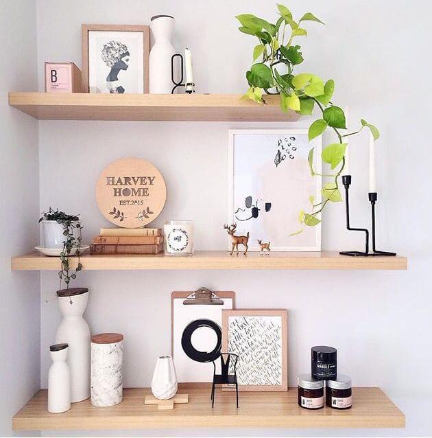 Rak aestetik Modern Minimalis untuk Hiasan Bunga - Furniture Estetik ...