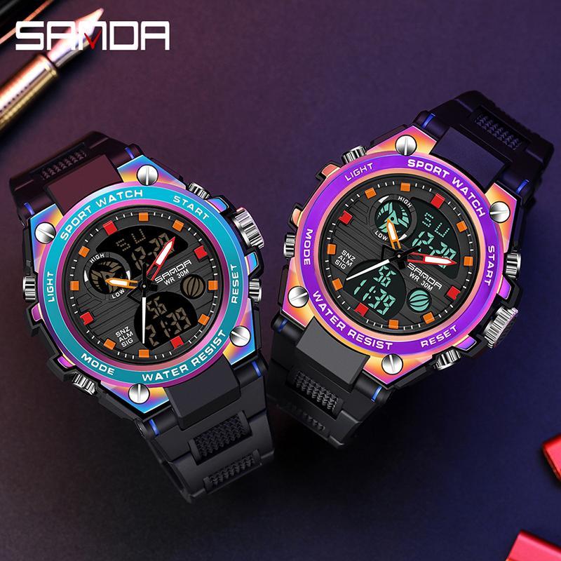 SANDA 739 Sports Men's Watches Top Brand Luxury Military Quartz ...
