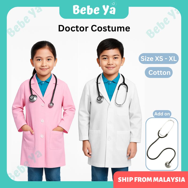 Kids Doctor Costume - Pretend Play White Coat Lab Coat Uniform - TikTok ...