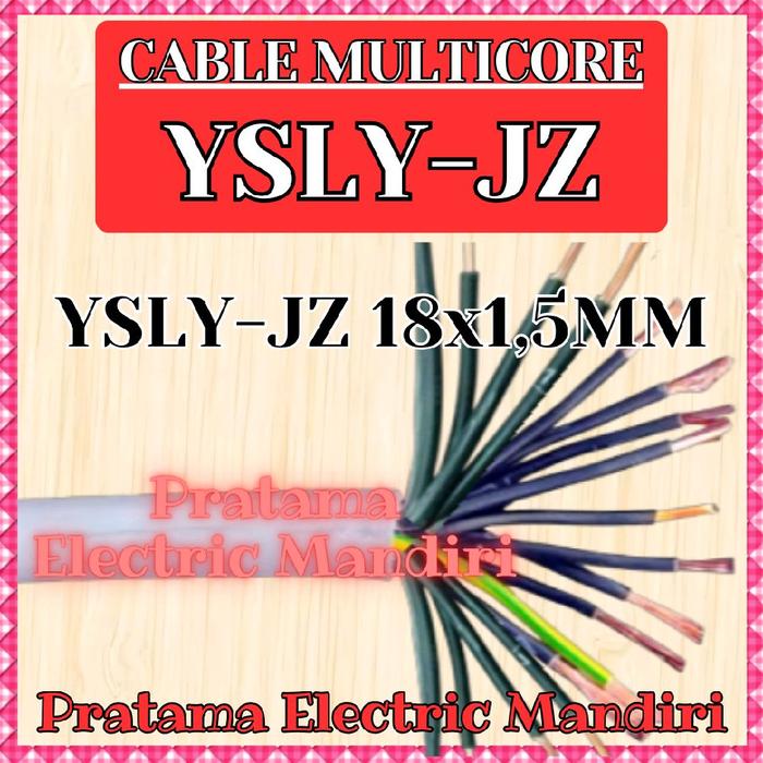 Jual CABLE MULTICORE GREY KABEL SERABUT ABU-ABU YSLY YSLY-JZ 18x1,5MM ...