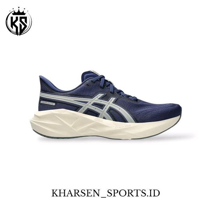 Jual Asics Novablast 5 ATC Mens Indigo Blue Seal Grey - 42.5 - Kota ...