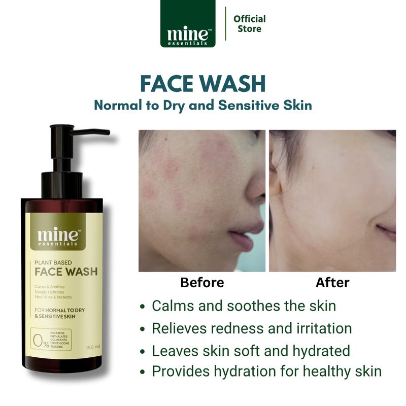 MINE Face Wash 150ml - Normal to Dry & Sensitive Skin | - Calms ...