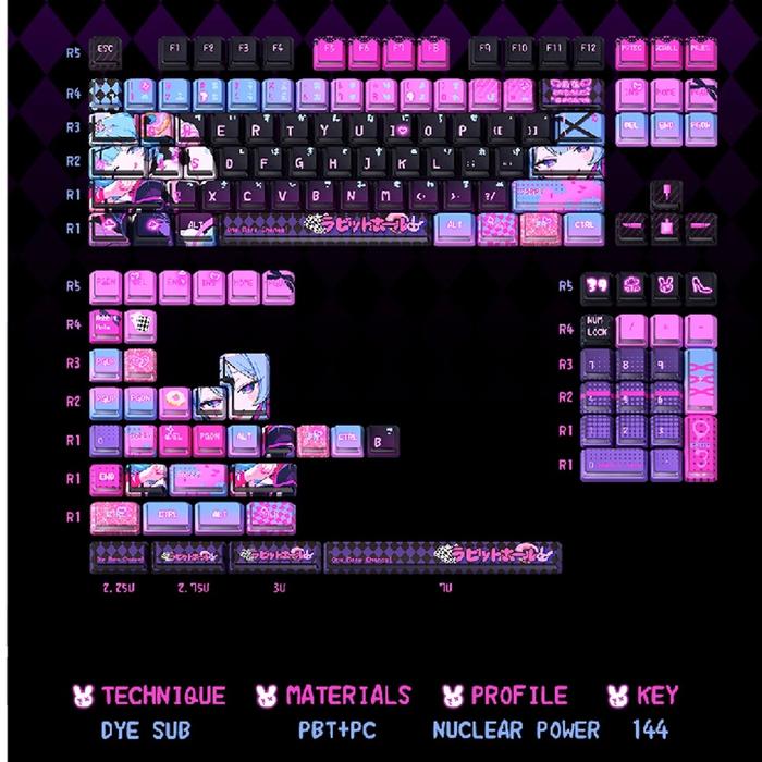 Jual Titan Nation Hatsune Miku Rabbit Hole Anime Keycaps Nuclear Power ...