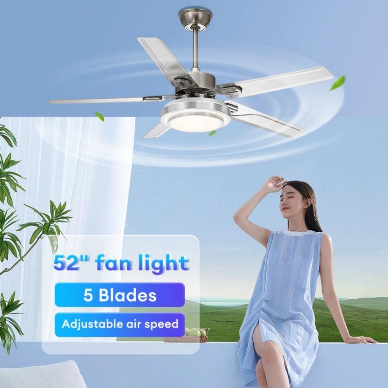 【Tonyslamp Exclusive】Ceiling Fan With Light 5 Blades Ceiling - TikTok ...