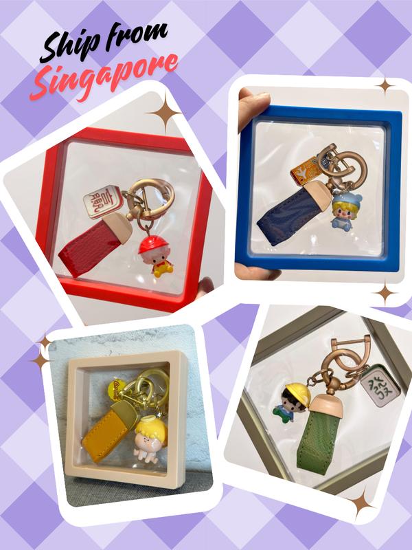 Authentic Popmart Popbean Leather Keychain Bag Accessories Gift ...