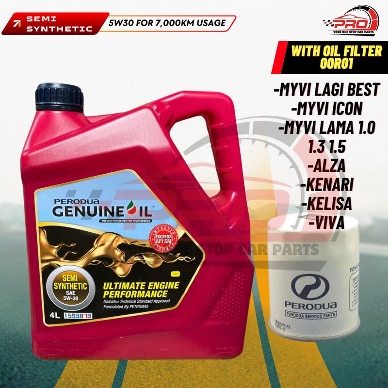 NEW ORI PERODUA NEW PINK SEMI 5W30 4L BEZZA AXIA ALZA MYVI ARUZ ...