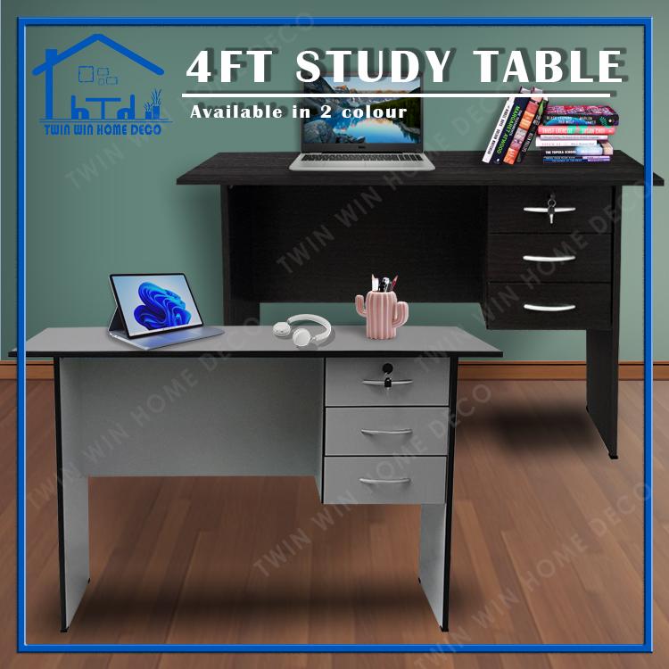 [Twin Win Home] 3 Drawer With Lock 4 Feet Study Desk / Writing - TikTok ...