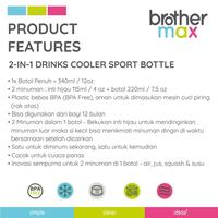 Jual TERLARIS Brother Max 2in1 Drinks Cooler Sports Bottle – Botol ...