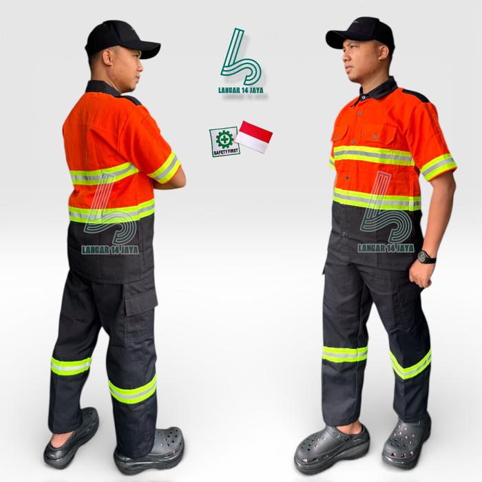 Jual SETELAN WEARPACK ATASAN KEMEJA SAFETY STELAN WARNA DONGKER ...