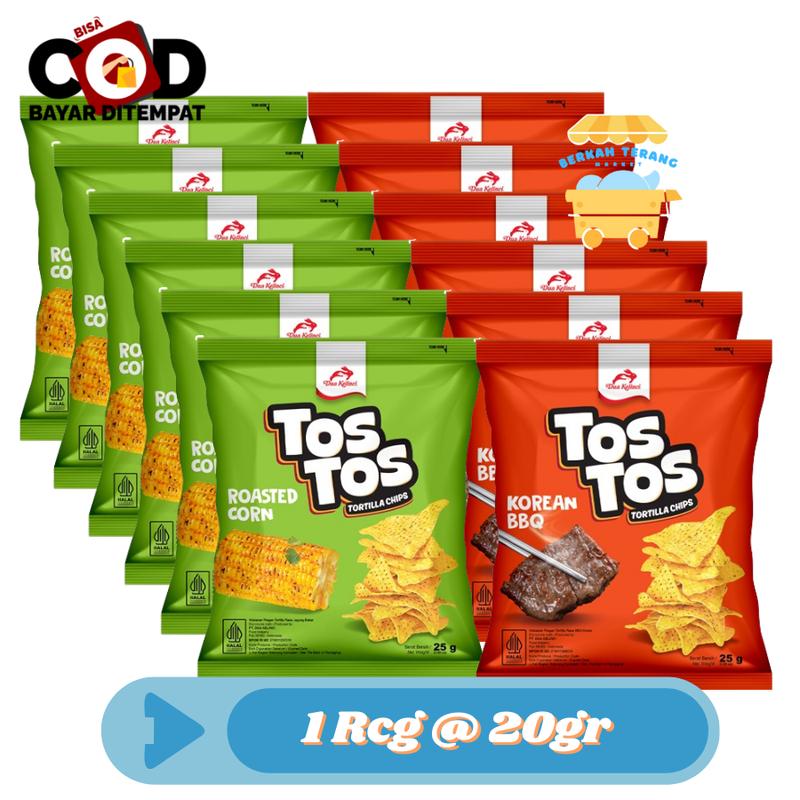 Tos Tos Tortilla Chips Renceng 10 X 20gr Dua Kelinci Tostos Korean ...