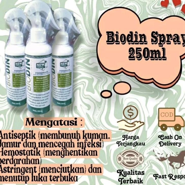 Biodin Spray 250ml Obat PMK Sapi Ampuh Untuk Sapi Gamau Maka - Shop ...