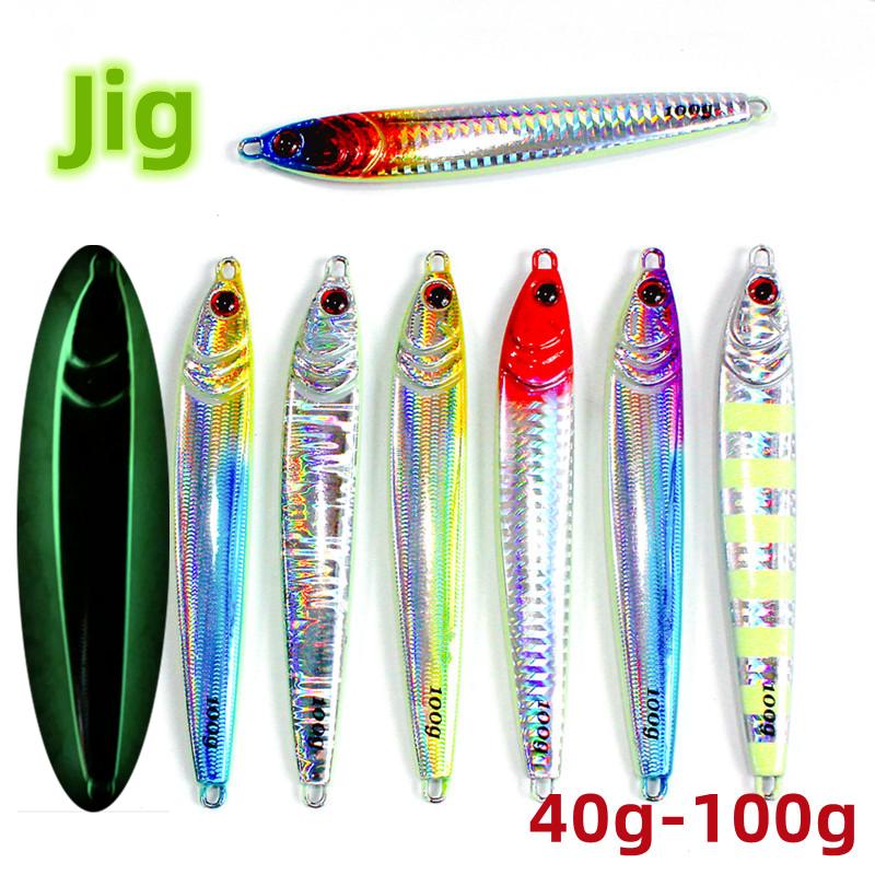 1 Pcs Fast Jig 40g/60g/80g/100g Fishing Lure Jigging Bait - TikTok Shop ...