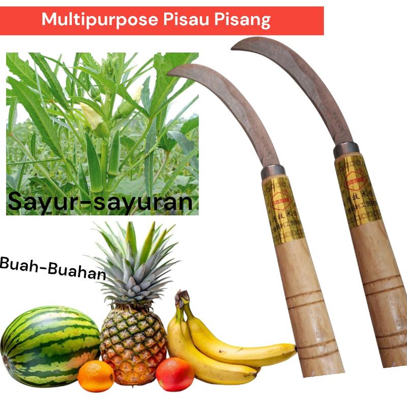 Pisau Pisang hulu kayu untuk buah buahan sayur sayuran/sickl - TikTok ...