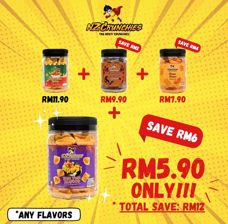 【4-Pack Combo】NZ Crunchies Crispy Snack Chips 200g - TikTok Shop Malaysia
