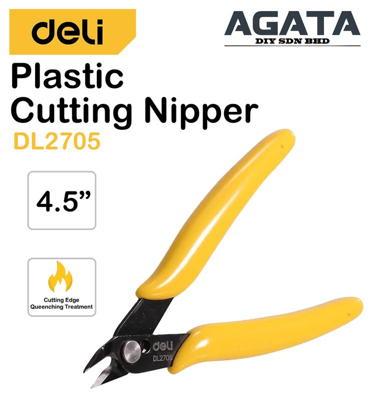 DELI Plastic Cutting Nippers DL2705 4.5" Electronic Cutting Nipper ...