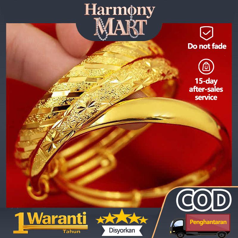 【HarmonyMart】gelang minggu gelang suasa original anti karat bracelet ...