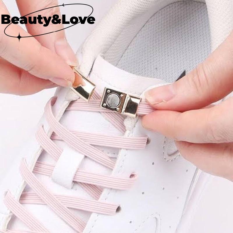 （sepasang）Lazy shoelace sneakers flat elastic shoelace model buckle ...