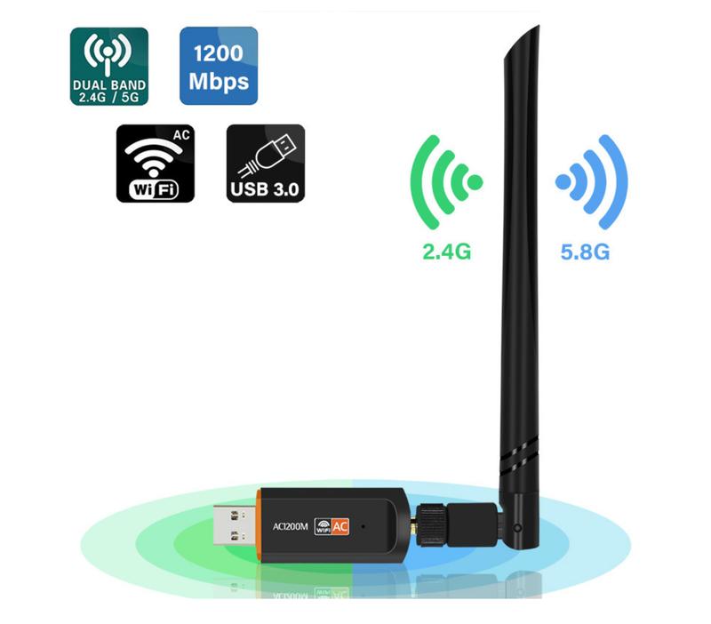 USB WiFi Adapter AC1200M Dongle 802.11ac Wireless Network Dual - TikTok ...