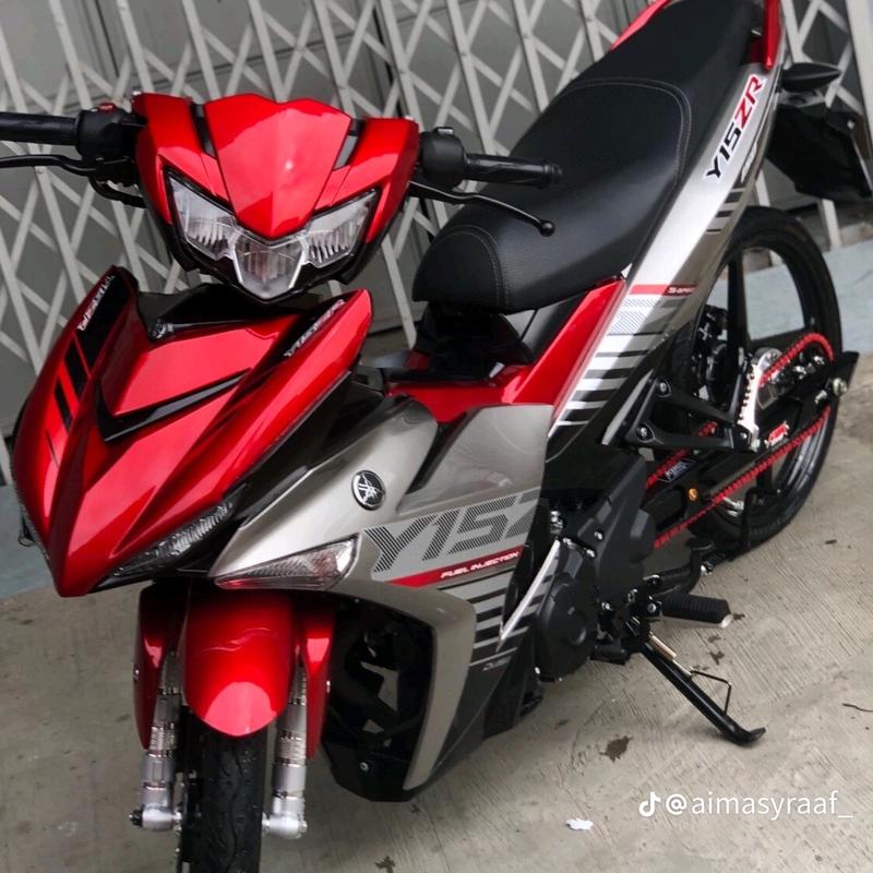 Y15 V1 V2 MERAH SILVER PURBA COVER SET TAMPAL SIAP STICKER - TikTok ...