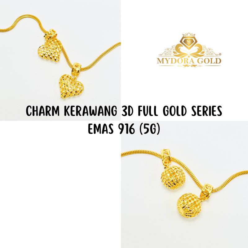 MYDORA Charm Kerawang 3D Full Gold Series (5G) l EMAS 916/22K - TikTok ...