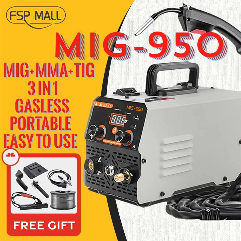 MIG 950 Welding Machine Portable MIG/TIG/MMA 3 In 1 Gasless Welder ...