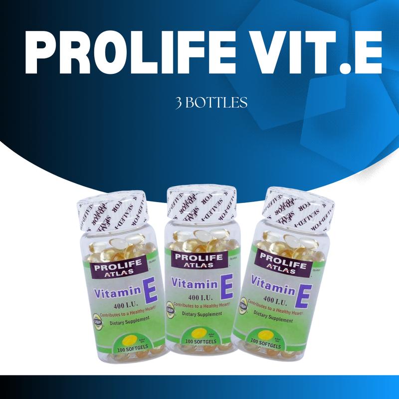 3 Bottles PROLIFE ATLAS VITAMIN E Supplement AFC5% - TikTok Shop ...