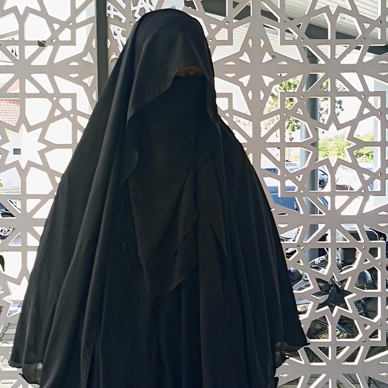 VEIL OUTER KHIMAR LABUH / BURQO / COVER / KERUDUNG ALA YEMEN - TikTok ...