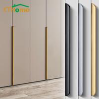 Jual Hidden Furniture Handles Gold Black Modern Aluminum Alloy Wardrobe ...