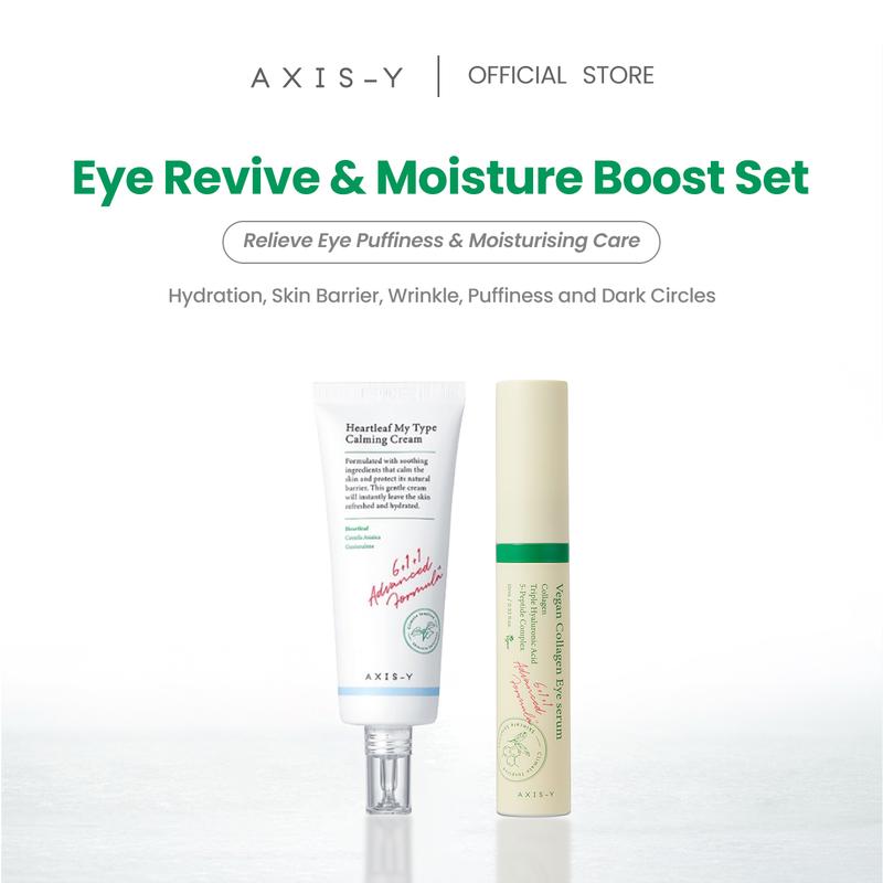 AXIS-Y Eye Revive & Moisture Boost Set (Vegan Collagen Eye Serum ...