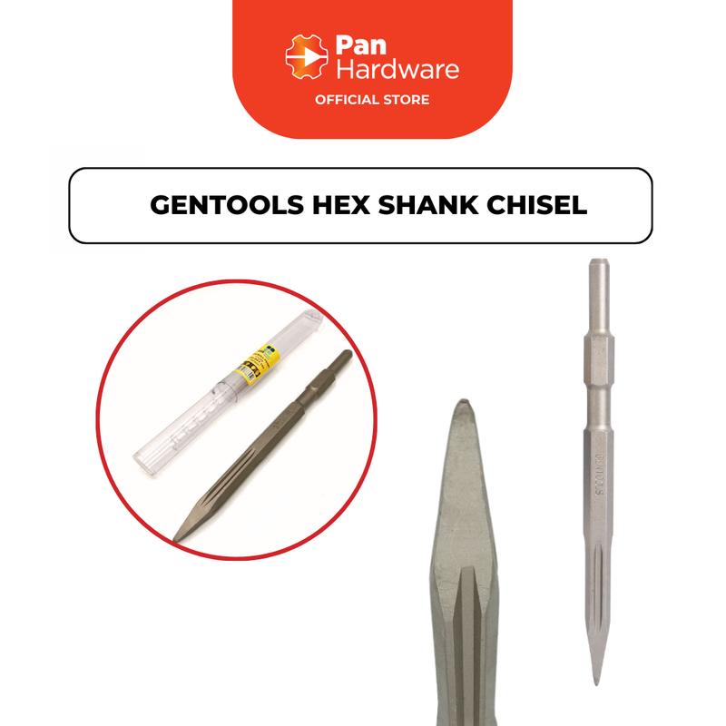 GENTOOLS HEX SHANK CHISEL 17x280 (STAR BULL POINT) - TikTok Shop Malaysia