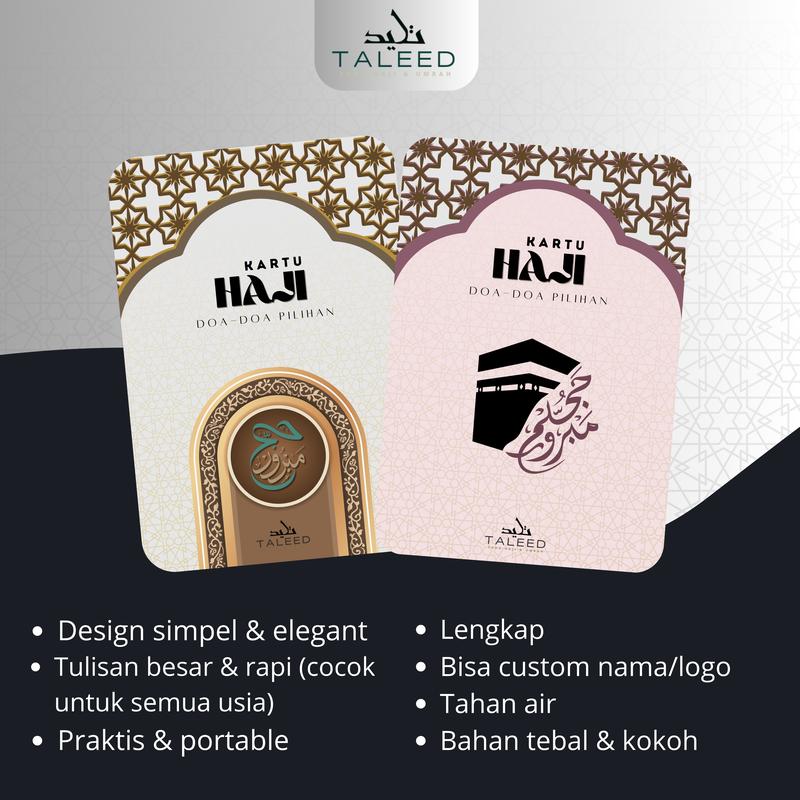 Kartu Doa-Doa Haji [Bisa Custom Nama/Logo - Tulisan Besar] - Shop ...