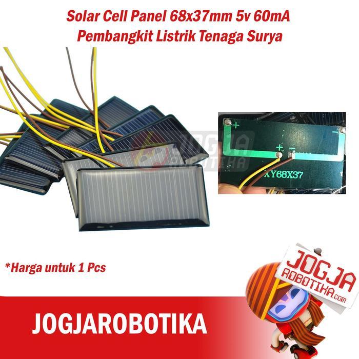 NEW Solar Cell Panel 68x37mm 5v 60mA Pembangkit Listrik Tenaga Surya ...