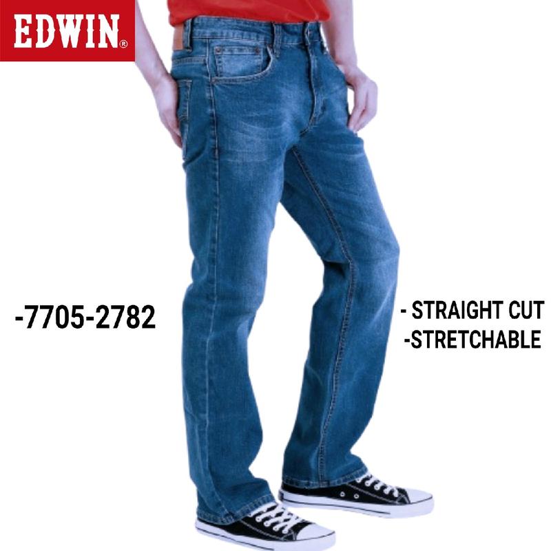 EDWIN ORIGINAL Denim Jeans Straight Cut (505) Stretchable 7705-2782 ...