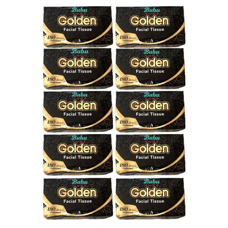 Golden Facial Tissue 180 Helai Emboses Paket 10PCS Tisu Waja - Shop ...