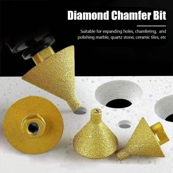 Diamond Chamfer Router Bits Dia 38Mm/50Mm Milling Tile Cutter Marble ...