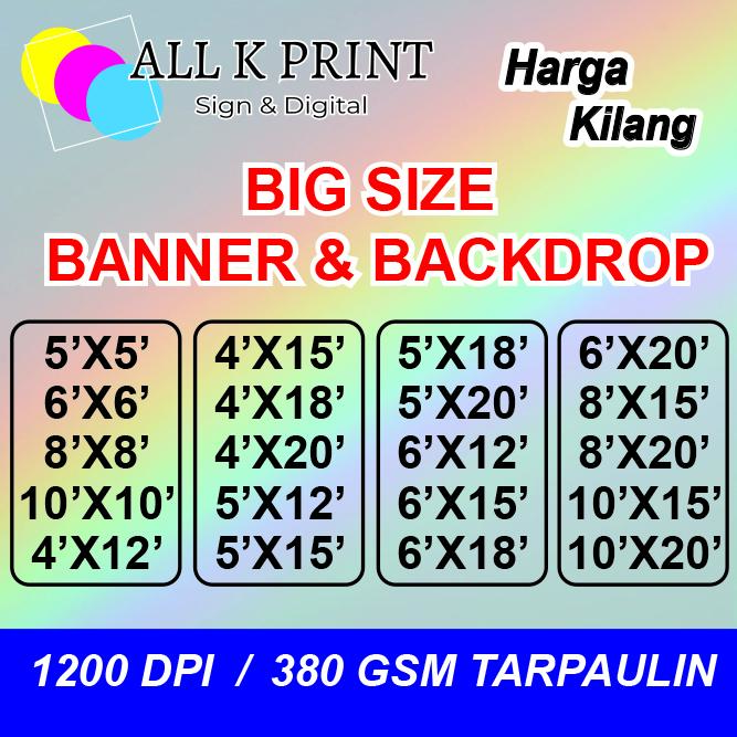 Cetak Banner dan Backdrop Saiz Besar BIG - TikTok Shop Malaysia