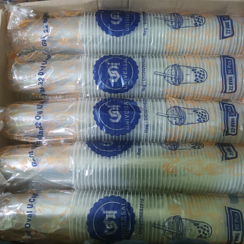 universal gelas oval 22oz isi 50pcs - Shop | Tokopedia