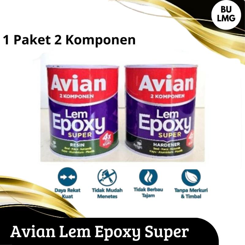 Lem Epoxy Super Avian 2 Komponen Hardener dan Resin 170gr - Shop ...