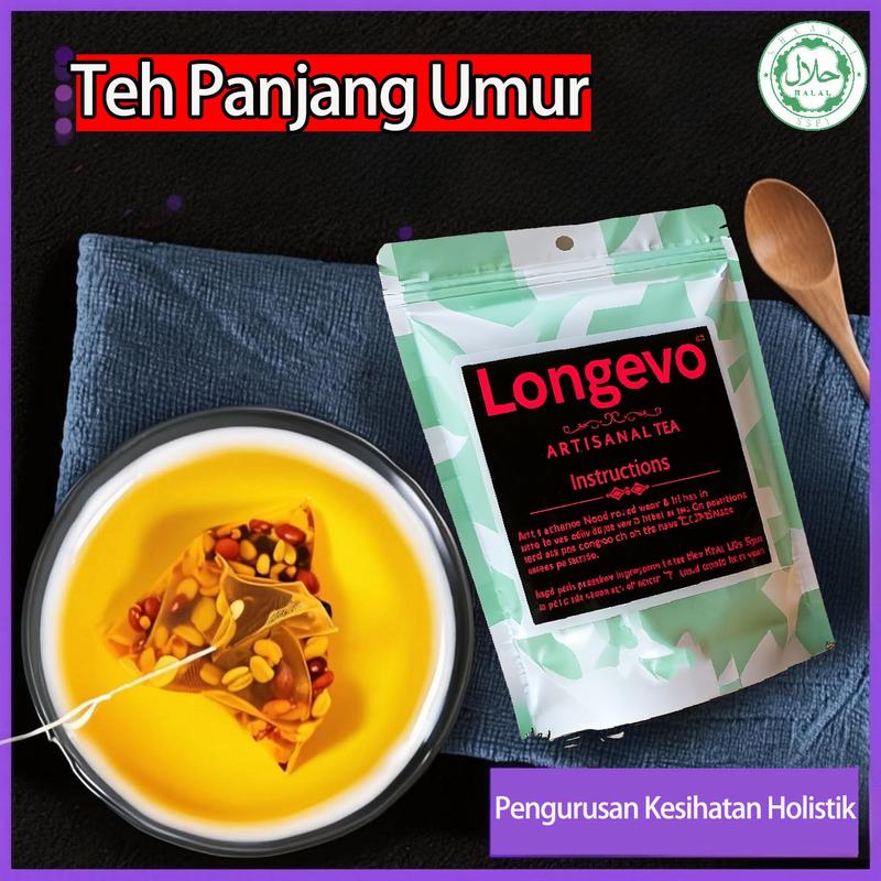 HALAL Longevo Tea Artisanal Premium Red Bean & Barley Teh Kacang ...