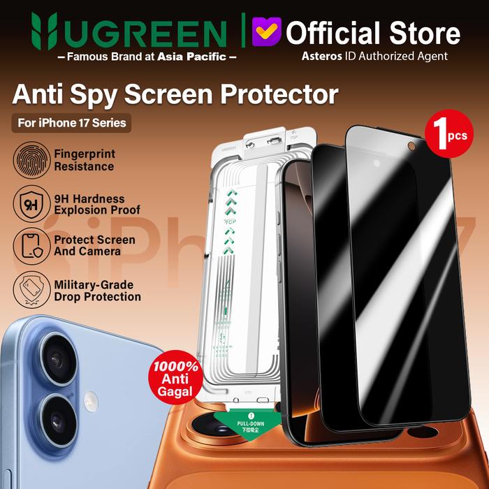 Promo UGREEN Tempered Glass Anti Spy For iPhone 17 17 Pro 17 Pro Max ...