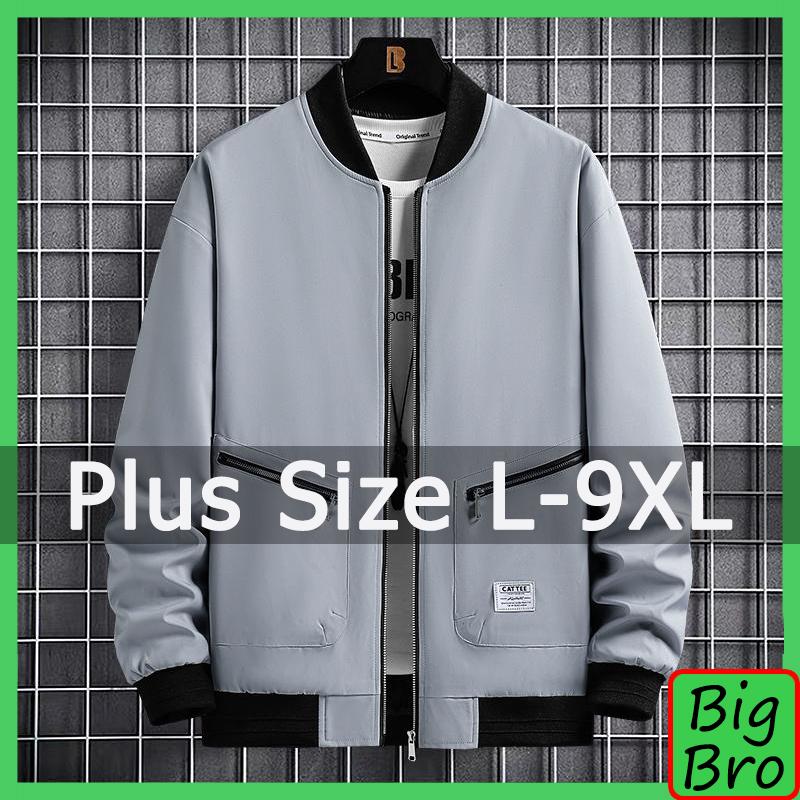[L-9XL] Plus Size Bomber Jacket Men Jaket Lelaki Korean Stan - TikTok ...