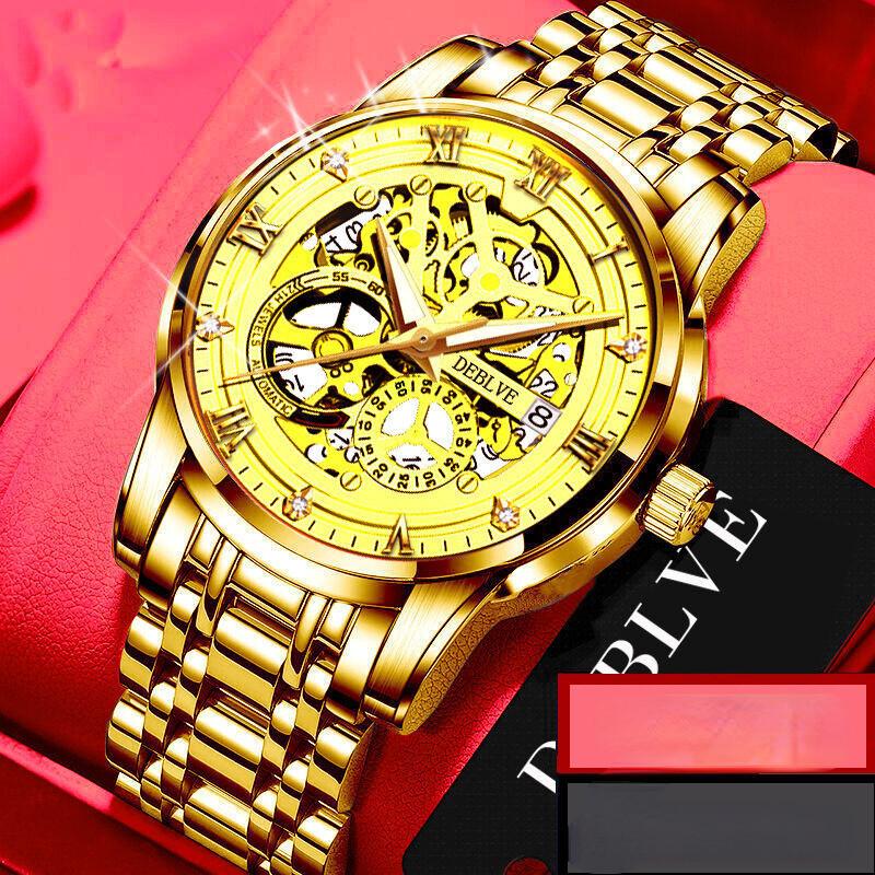 Automatic Quartz Movement Watch Fashion Hollow Imitation Mechanical ...