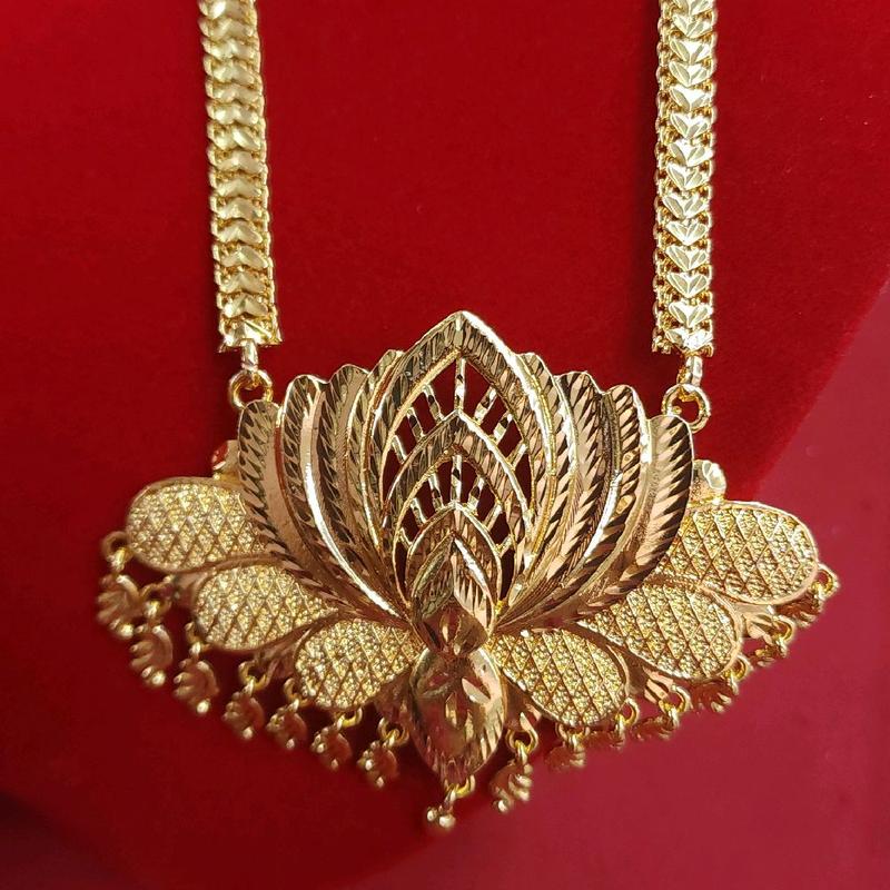 pendent with pattai chain tamarai without stone not916 jewellery ...