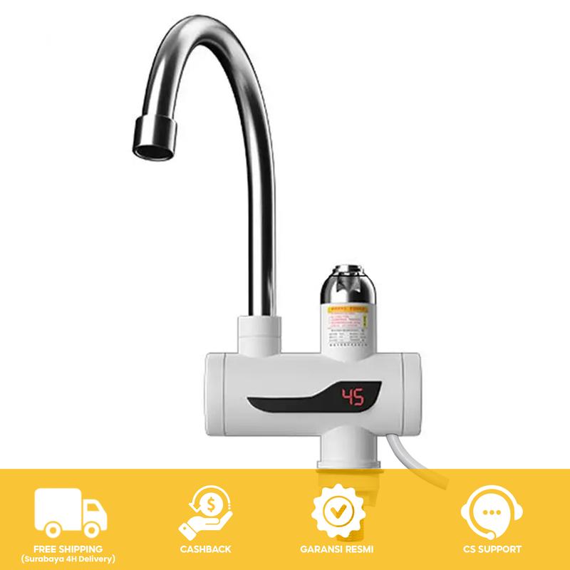 Kran Wastafel Pemanas Water Heater Air Instan Kran Listrik 3000 Watt C ...