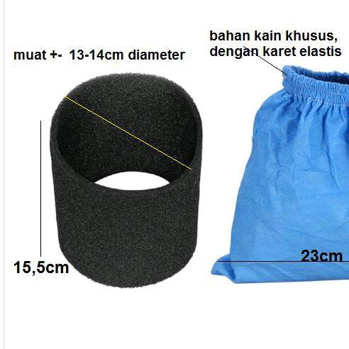Jual Kantong Filter Vacuum Cleaner Basah Kering Bahan Kain 1 set - Kain ...