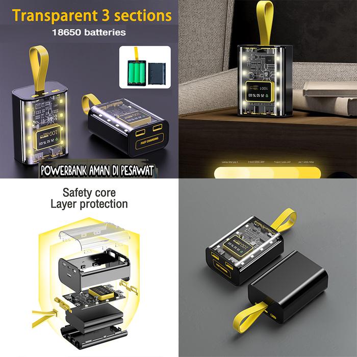 Promo powerbank Box Baterai 18650 fast charging Universal Digital ...