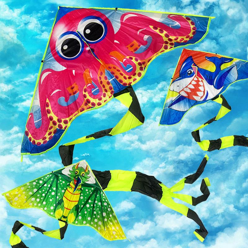 Super long tail large kite 190*110CM animal kite,30M Kite Line - TikTok ...