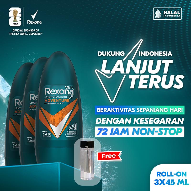 [FREE Botol Minum] Buy 3 Rexona Men Deodorant Anti-Perspirant Adventure ...
