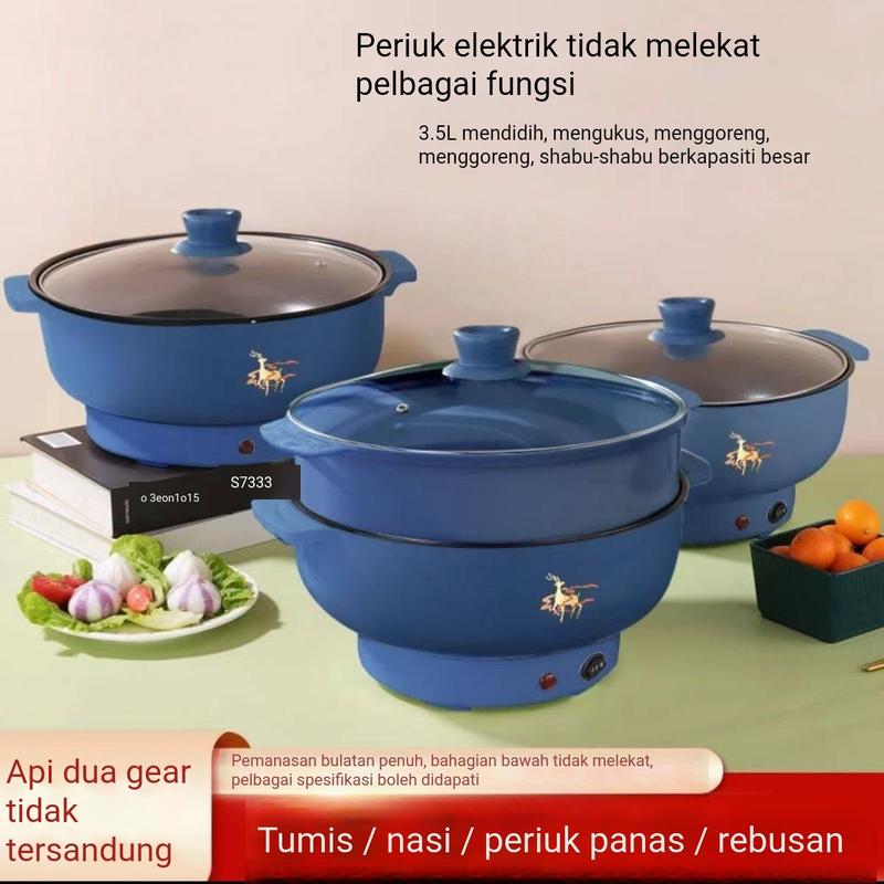 2025 kuali elektrik isi rumah periuk panas elektrik baharu, mengukus ...